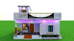 सिंगल मकान एलिवेशन डिजाइन | Ghar ka Front Design Normal - Small House Plane