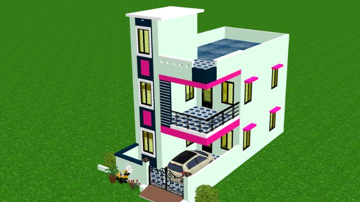18 x 40 house plan with car parking | 18×40 house plan 2bhk - Small ...