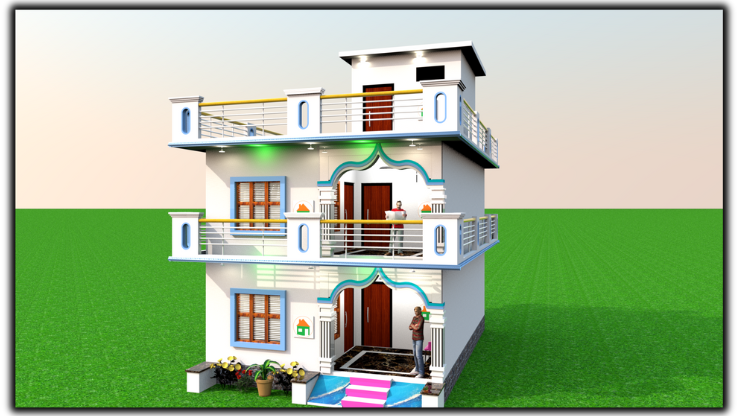 7+ सिंगल मकान का एलिवेशन | Single Floor Makan Ka Elevation - Small ...