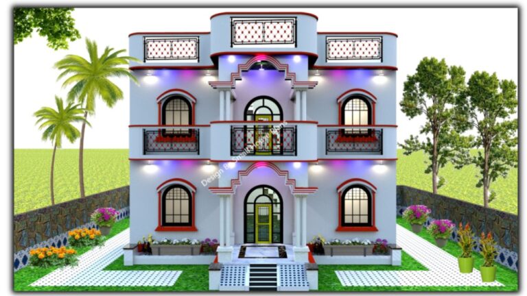 3 Room House Design in Village - Small House Plane