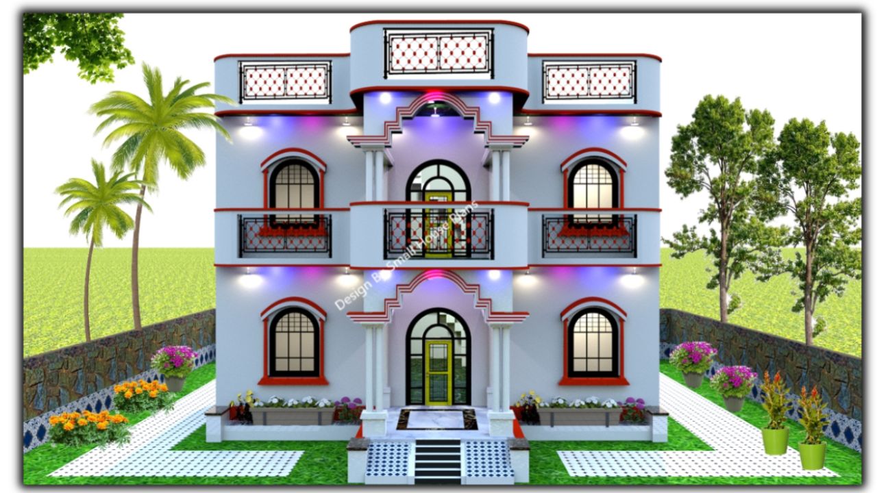 3 Room House Design in Village - Small House Plane