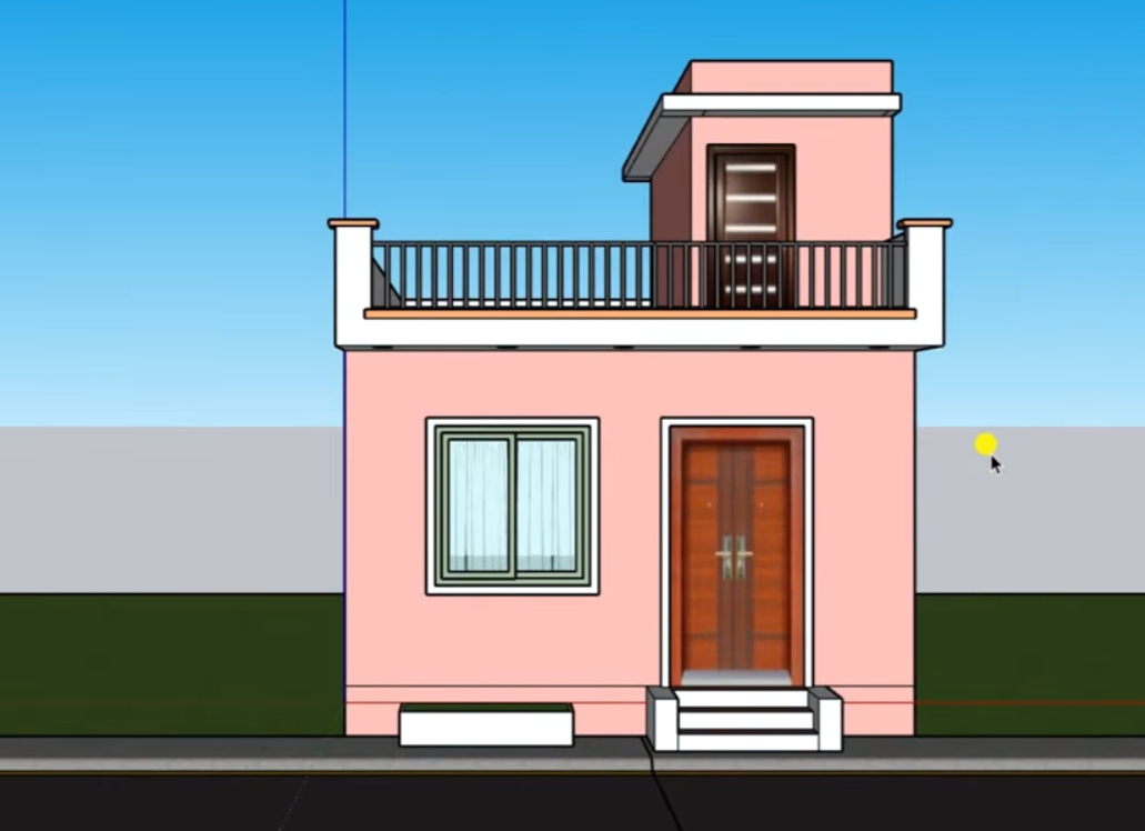 17 x 25 Single small family house design plan 3d - 1bhk ghar ka design ...