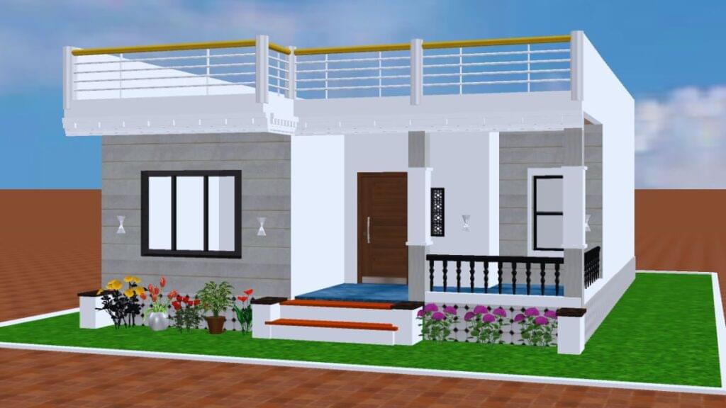 Simple Ghar ka Design Photo - Small House Plane