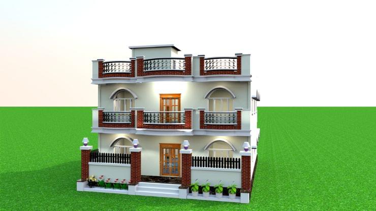 Simple Ghar ka Design Photo - Small House Plane